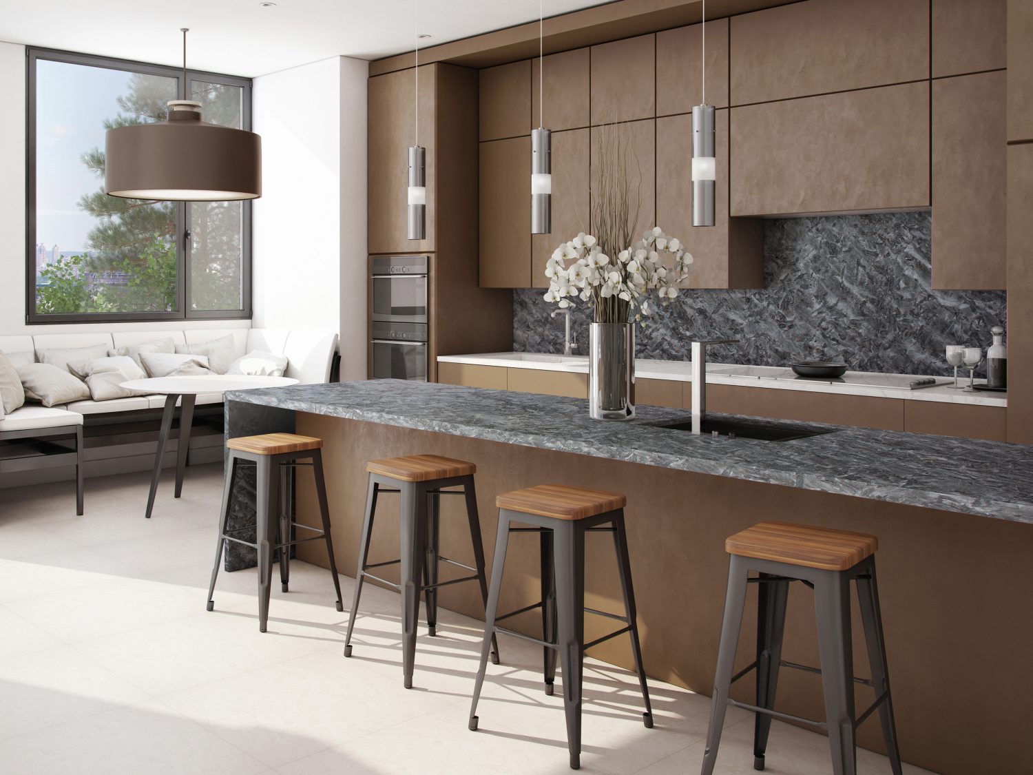 Contemporary kitchen countertops