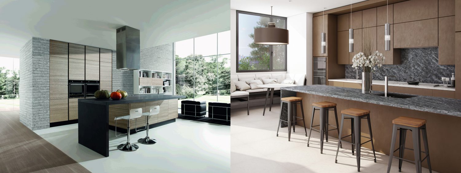 Contemporary kitchen countertops