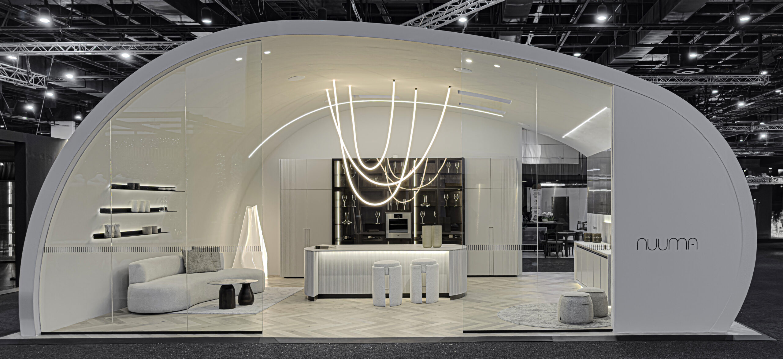 nuuma unveils curved architectural showcase at Decorex 2025